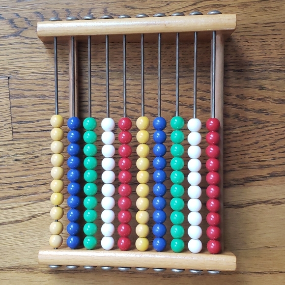 Toys | Vintage 9s Childrens Abacus Wooden Toddlers Learning Toy | Poshmark